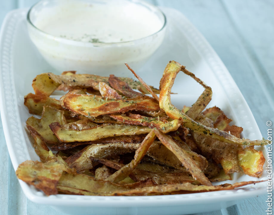 Easy Potato Peel Chips ~ The Buttered Home