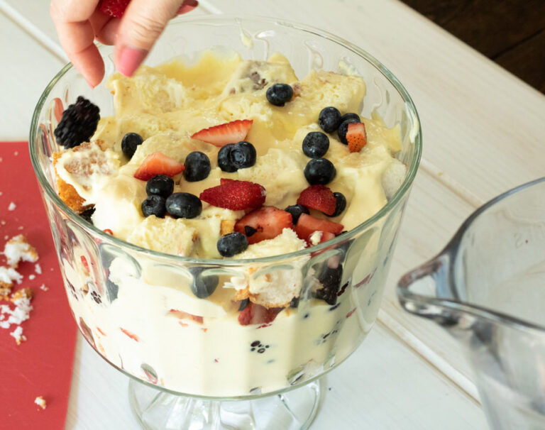 Angel Triple Berry Trifle - The Buttered Home