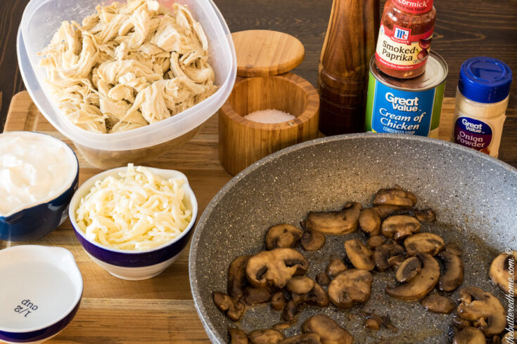 Mushroom and Swiss Chicken Casserole - The Buttered Home