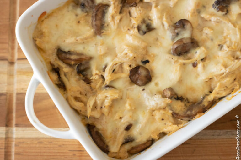 Mushroom and Swiss Chicken Casserole - The Buttered Home