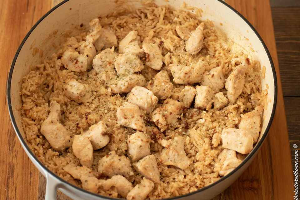 Skillet Chicken and Rice ~ The Buttered Home