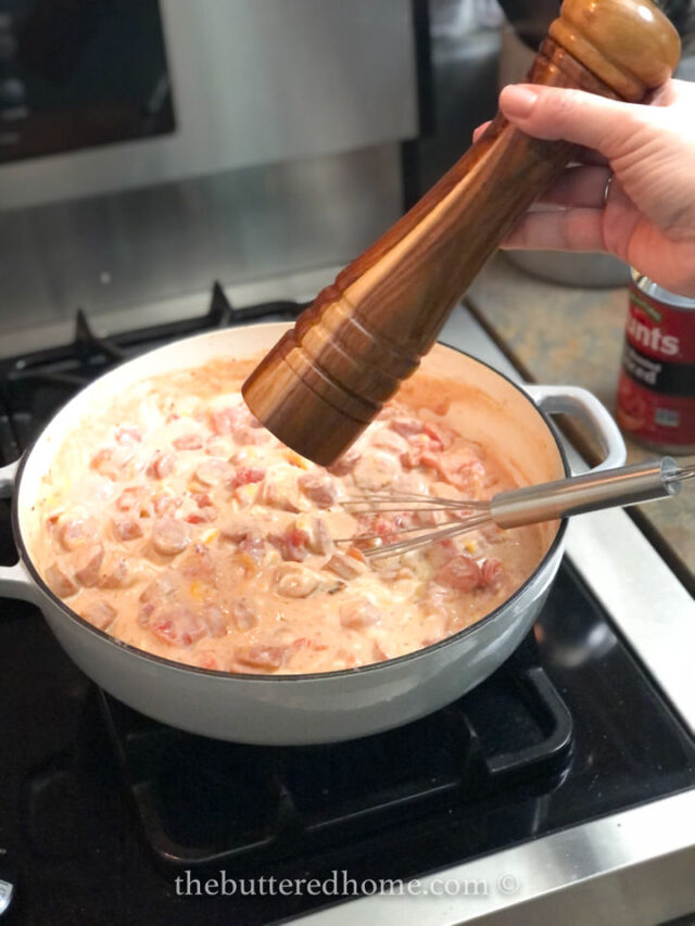 One Pan Conecuh Pasta - The Buttered Home