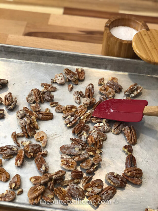 Oven Roasted Salted Pecans - The Buttered Home