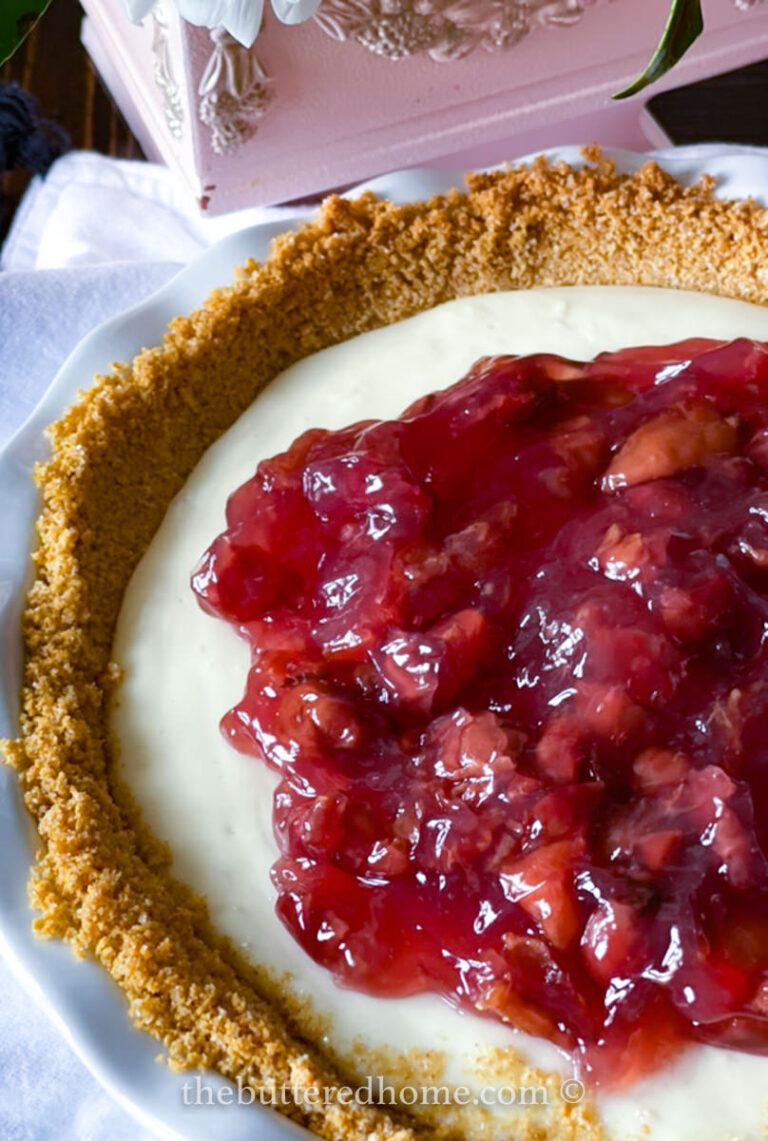 Glory Jean's Cherry Lemon Cheese Pie - The Buttered Home