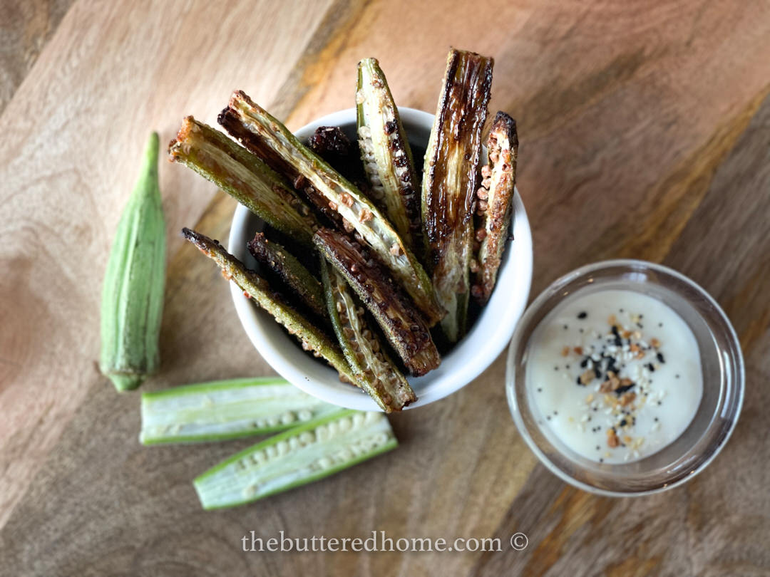 Oven Roasted Okra Fries - The Buttered Home