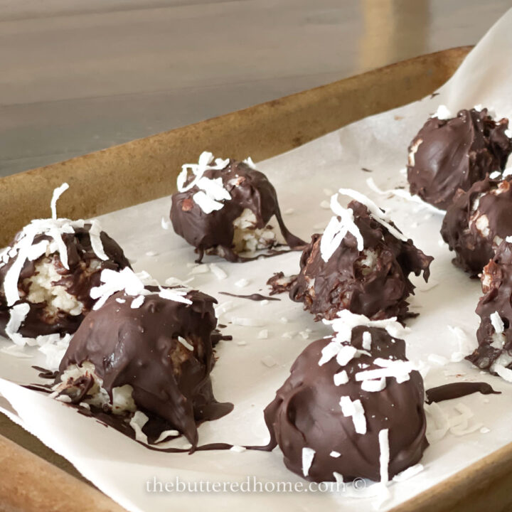 Simple Coconut Bliss Balls - The Buttered Home