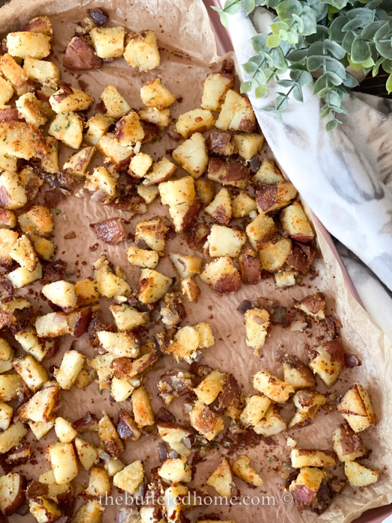 Crispy Roasted Old Bay Potatoes - The Buttered Home