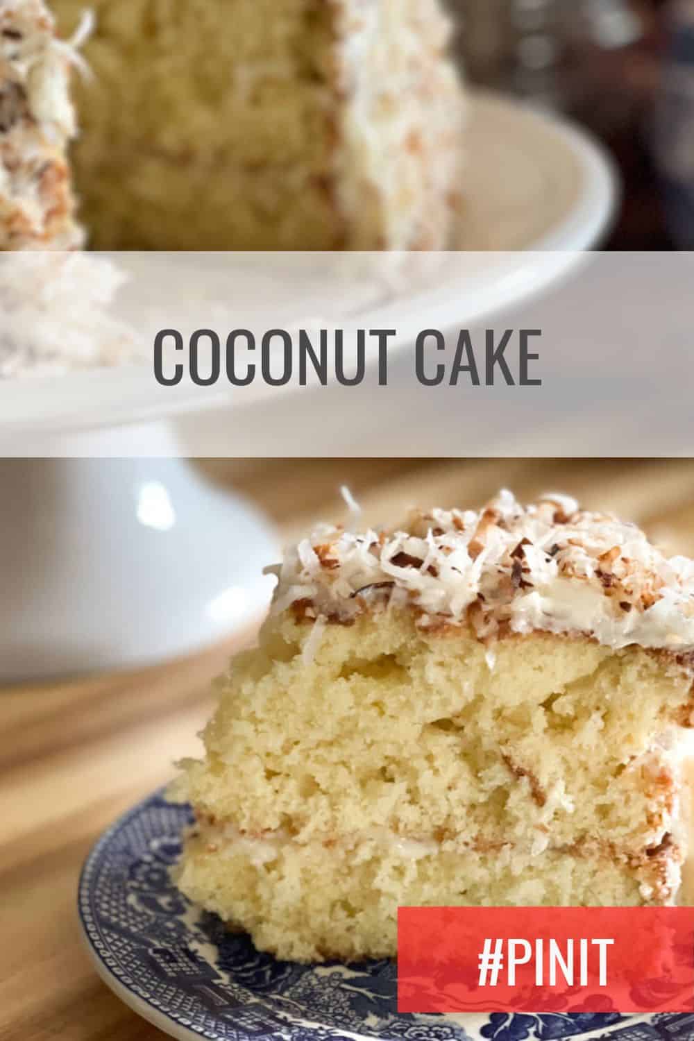 Toasted Coconut 3 layer cake with Cream Cheese Frosting - The Buttered Home
