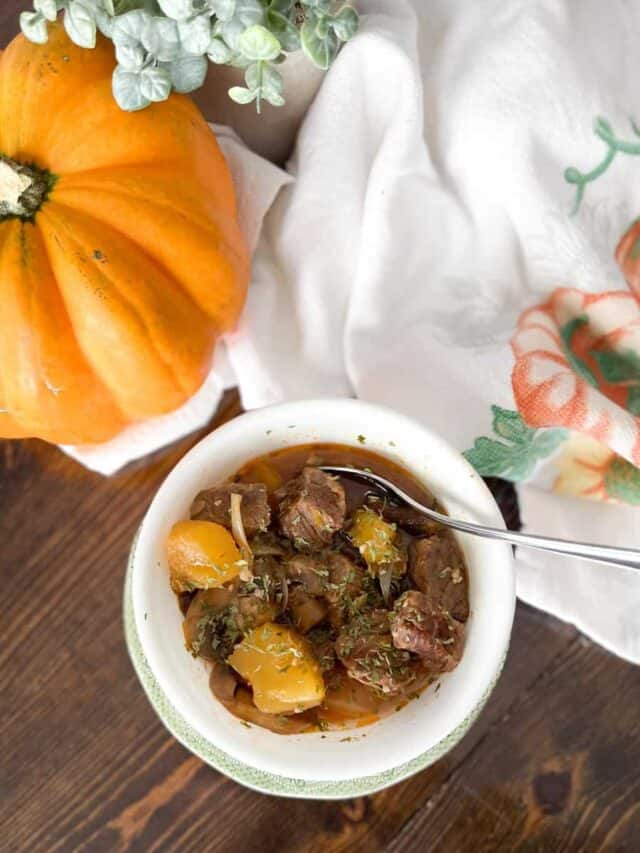 THE BEST PUMPKIN BEEF STEW! - The Buttered Home
