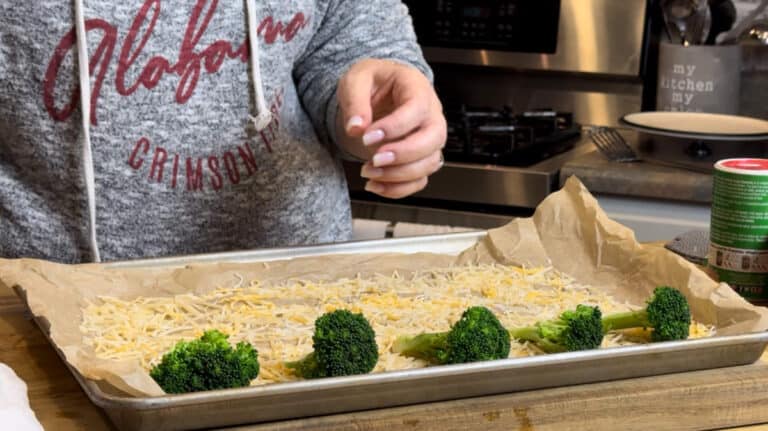 Crispy Low Carb Cheese Broccoli Chips - The Buttered Home