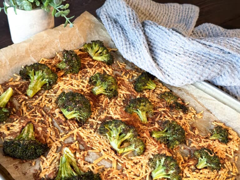 Crispy Low Carb Cheese Broccoli Chips - The Buttered Home