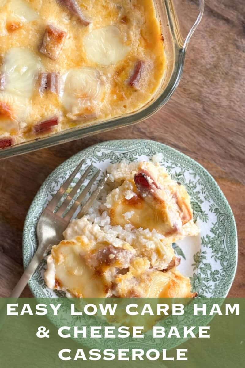 Easy Low Carb Ham and Cheese Bake Recipe - The Buttered Home