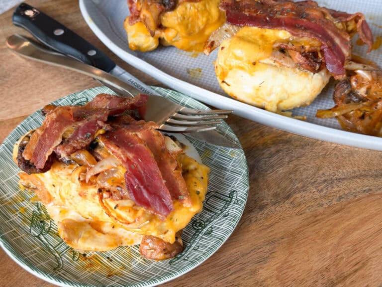 Cheesy Cheddar Bacon Chicken Breasts Recipe - The Buttered Home