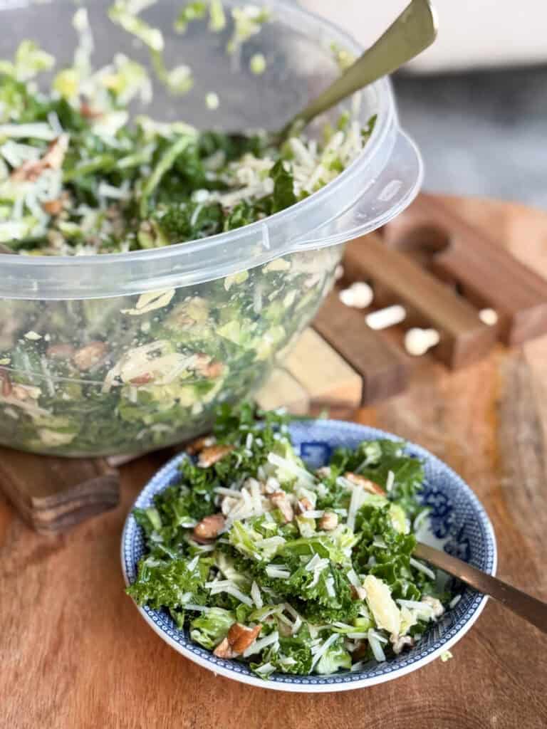 Kale and Brussel Sprouts Salad with Agave Vinaigrette Dressing - The ...