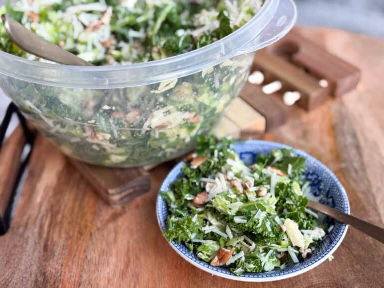 Kale and Brussel Sprouts Salad with Agave Vinaigrette Dressing - The ...