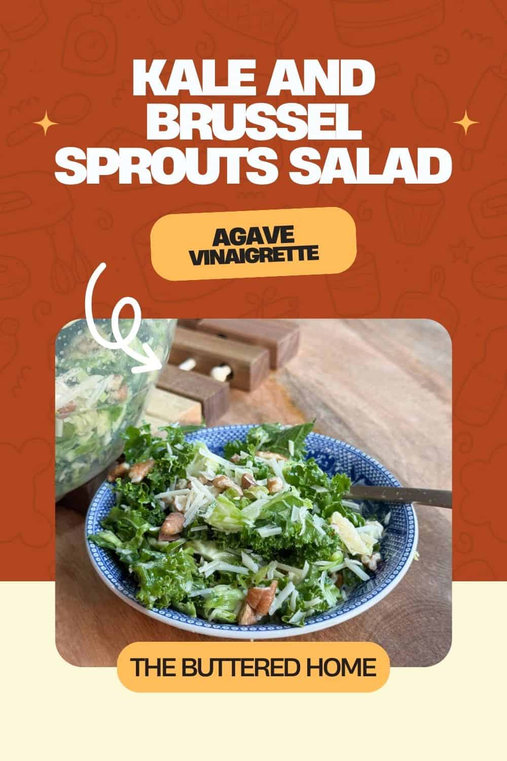 Kale and Brussel Sprouts Salad with Agave Vinaigrette Dressing - The ...